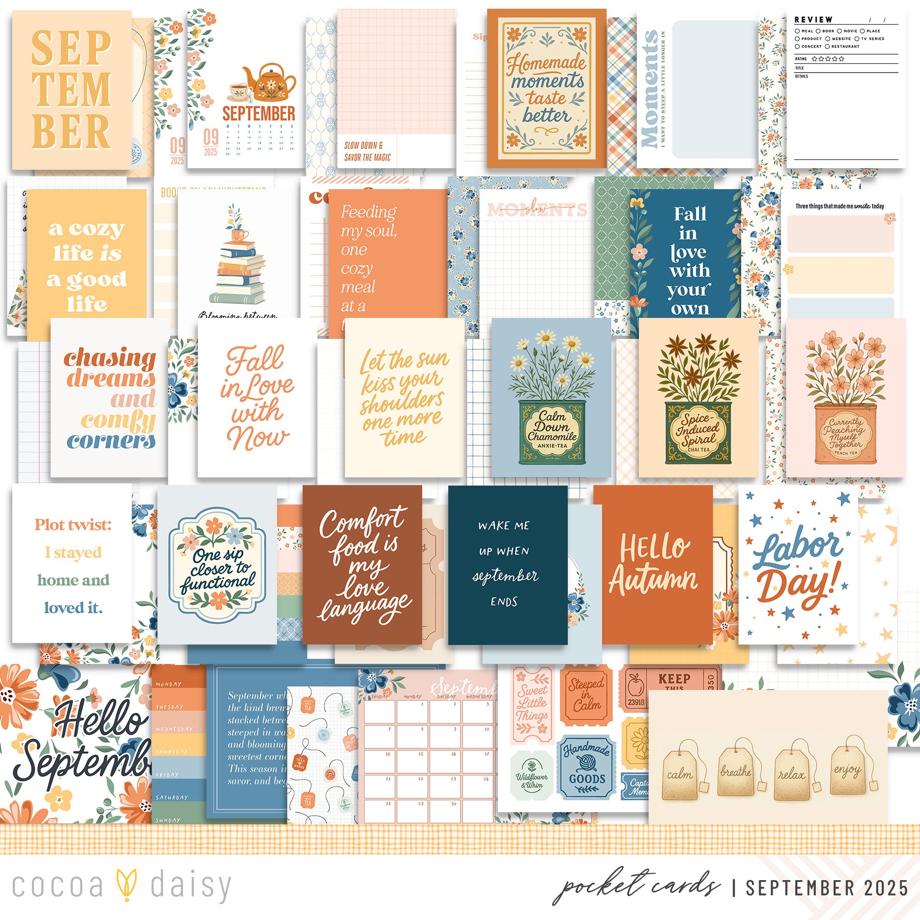Chapters of September Pocket Cards Only - September 2025 – Cocoa Daisy