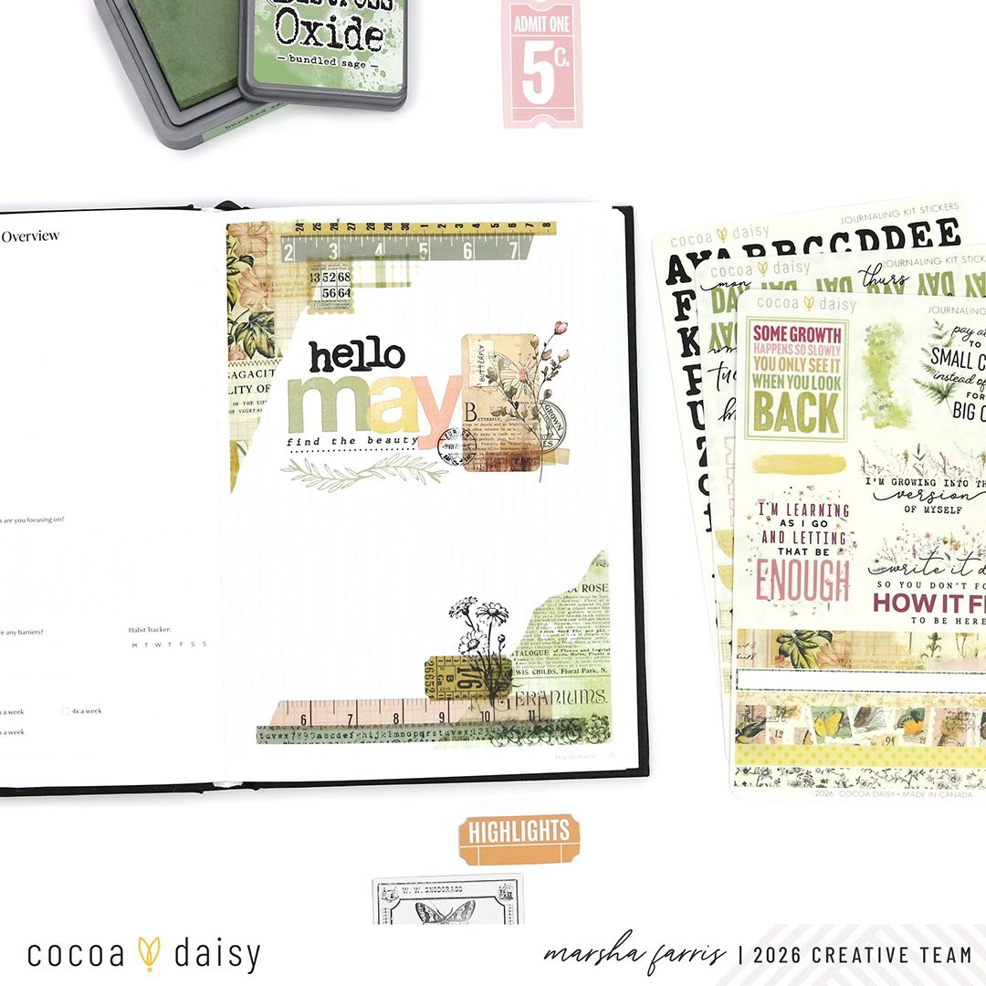 Monthly Planner Cover Page with the Field Notes & Florals Kits – Cocoa ...