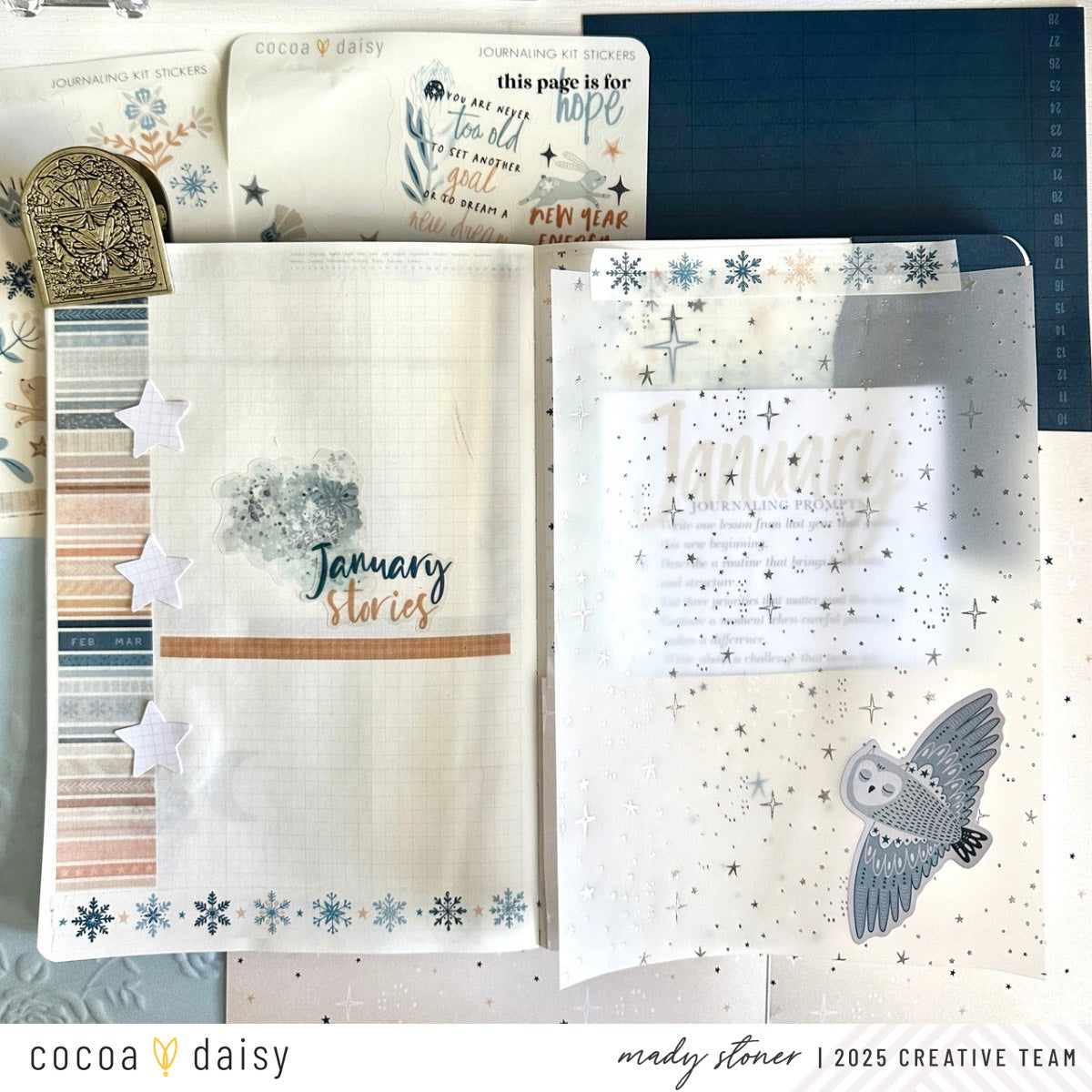 Creative a Cover Page with the Widsom & Wonder Deluxe Journaling Kit ...