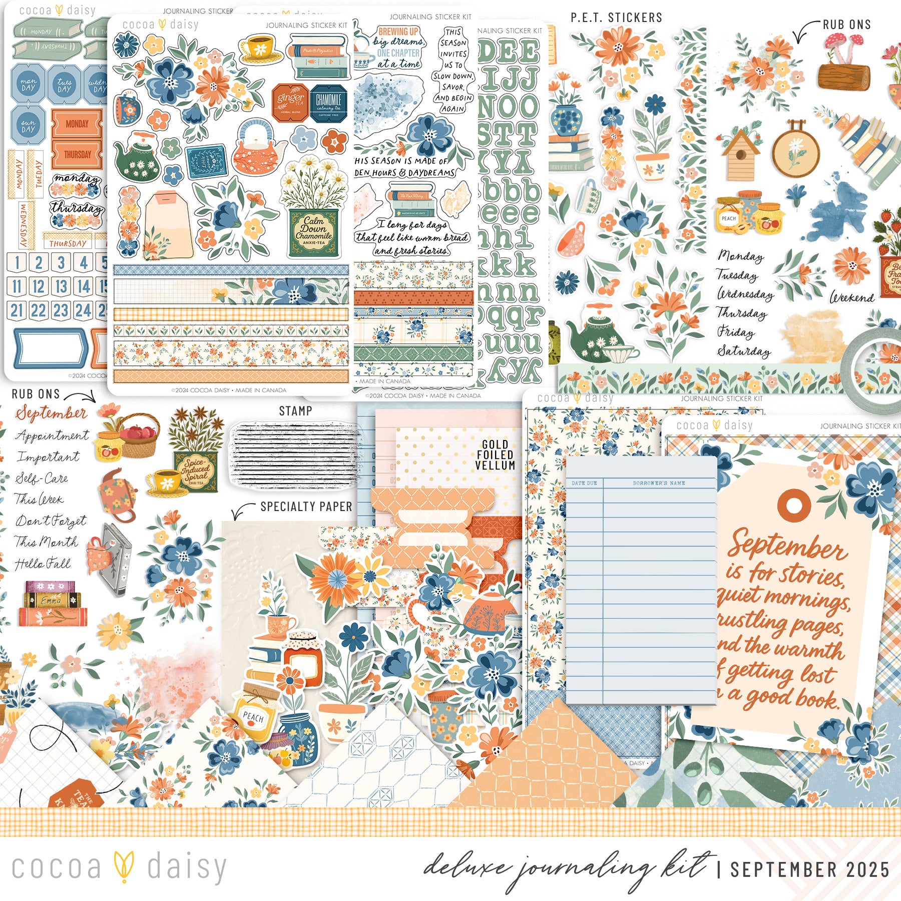Chapters of September Deluxe Journaling Kit- September 2025 – Cocoa Daisy