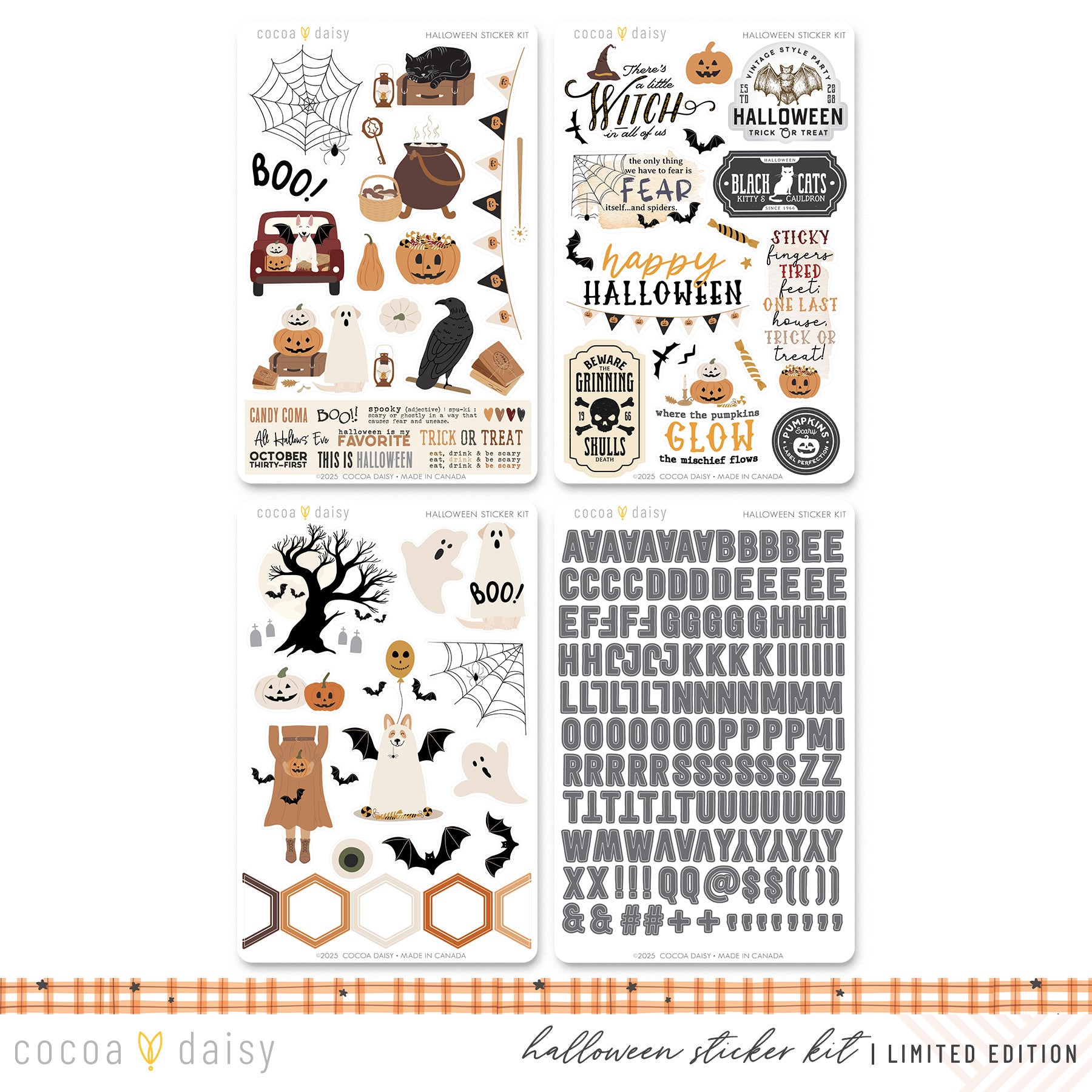 Halloween 2025 Sticker Kit – Cocoa Daisy