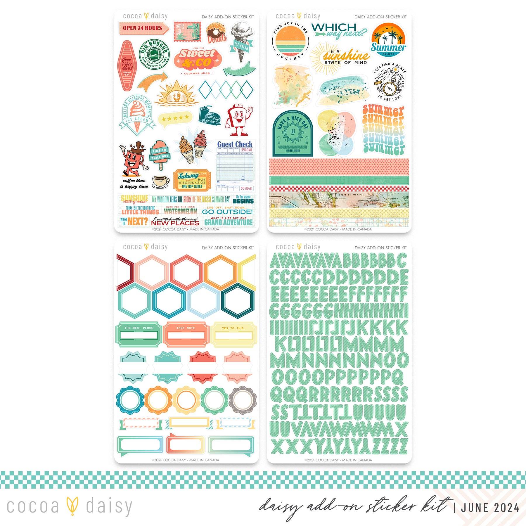 Let's Go Daisy Add On Sticker Kit June 2024 – Cocoa Daisy