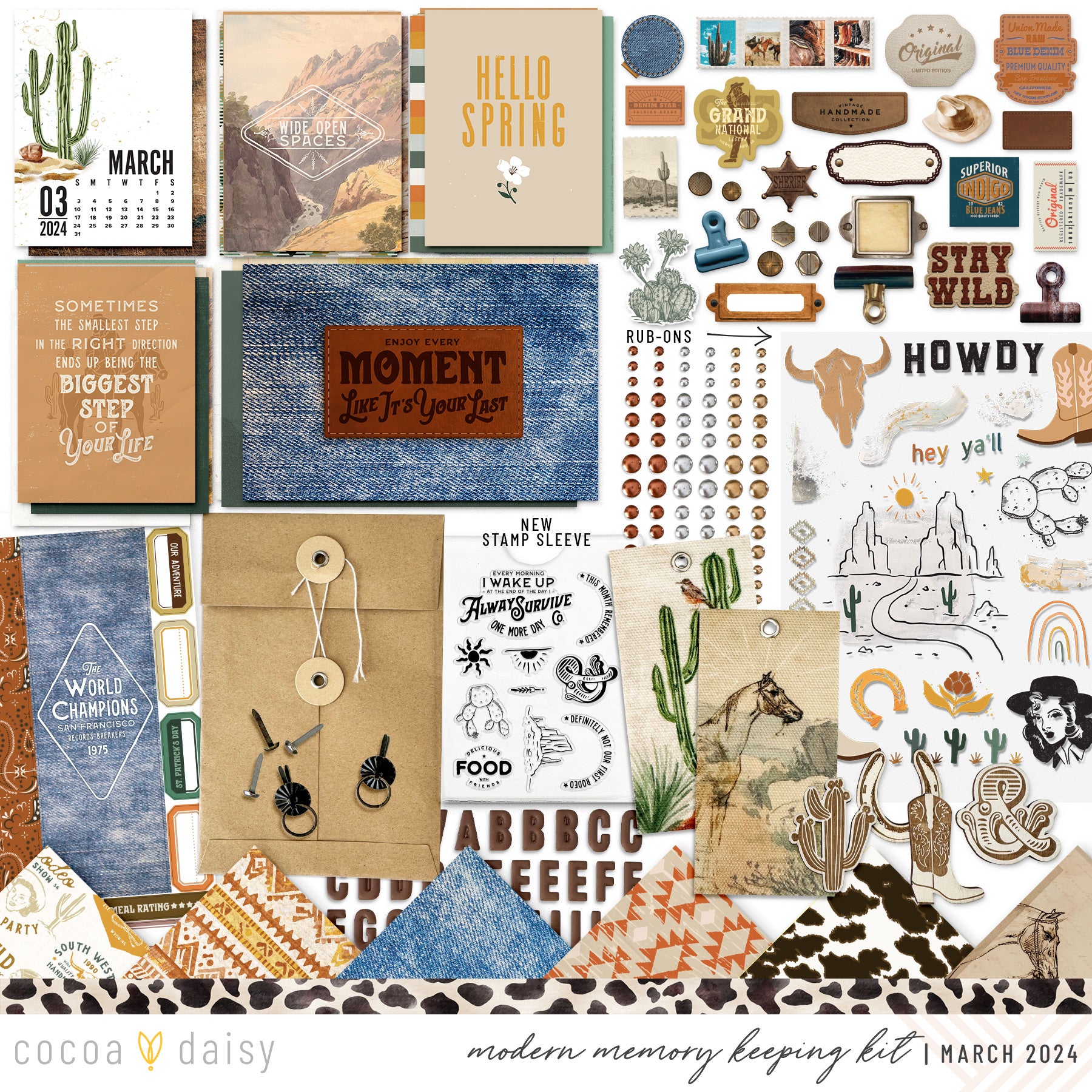 Big Sky Modern Memory Keeping kit March 2024 – Cocoa Daisy