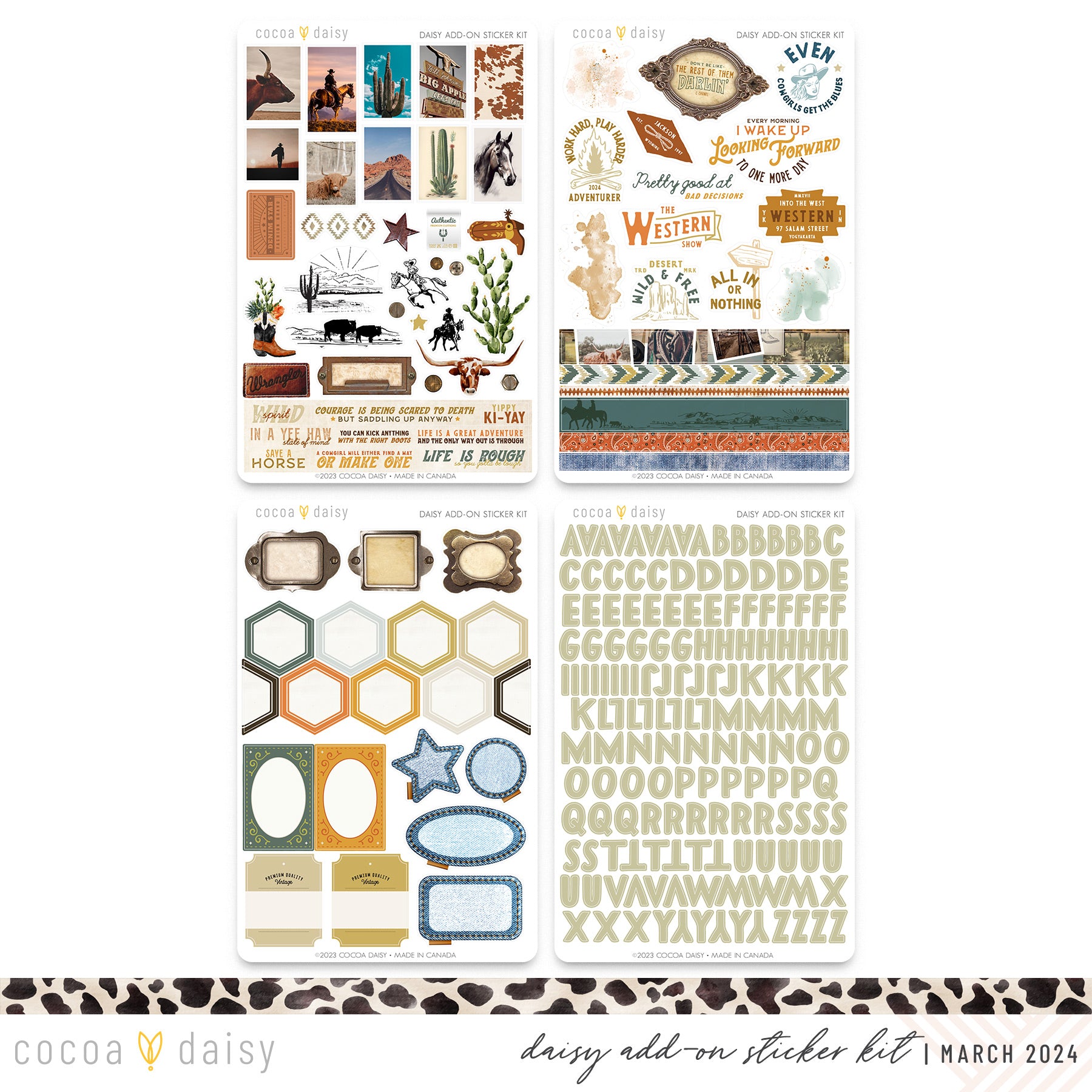 Big Sky Daisy Add On Sticker Kit March 2024 – Cocoa Daisy