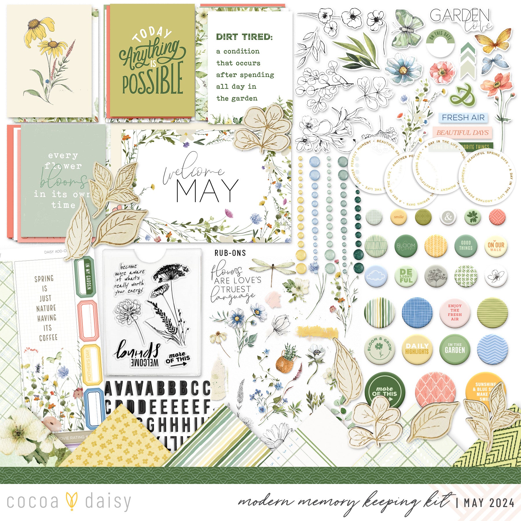 From The Garden Modern Memory Keeping kit May 2024 – Cocoa Daisy