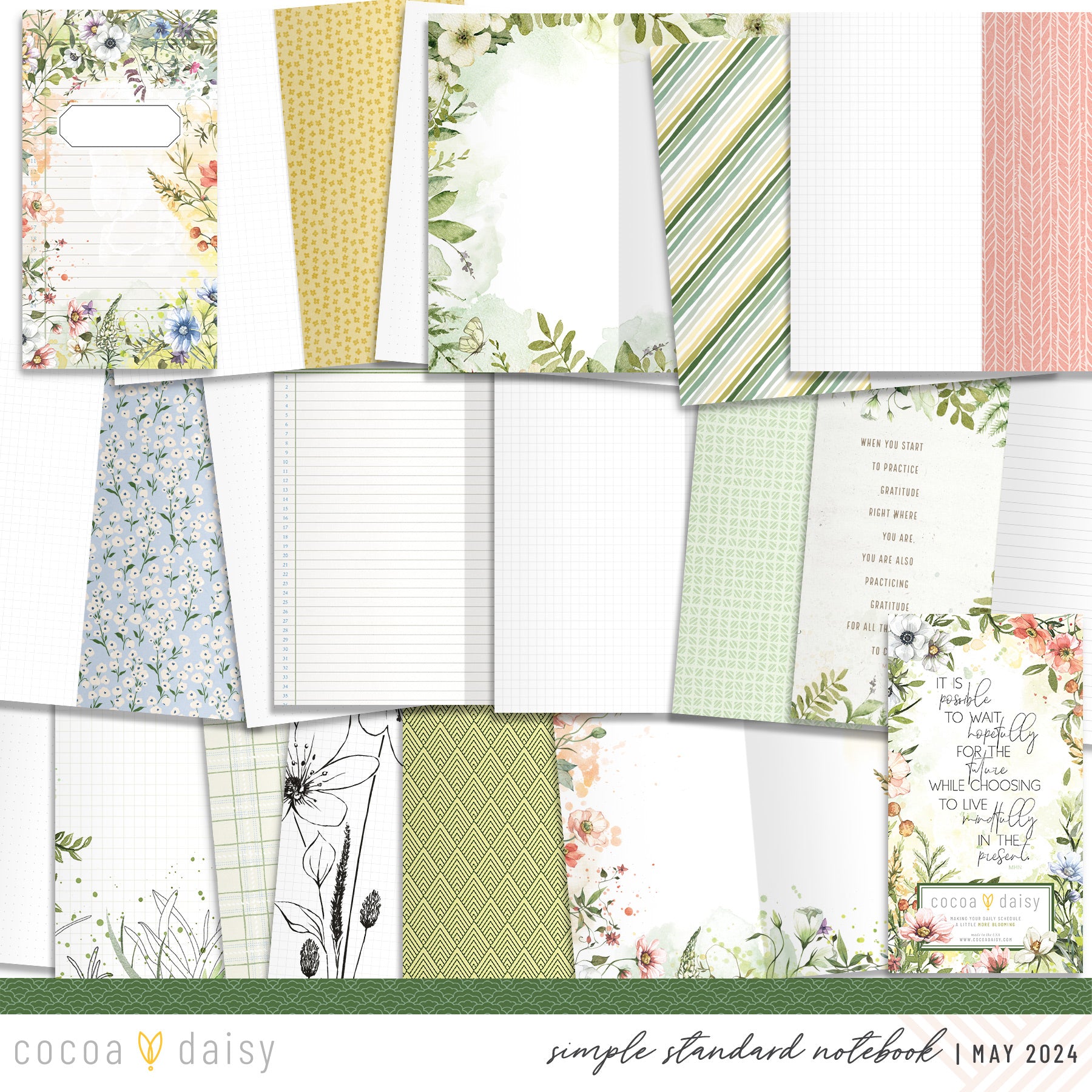 From The Garden SimpleDaisy Notebook May 2024 – Cocoa Daisy