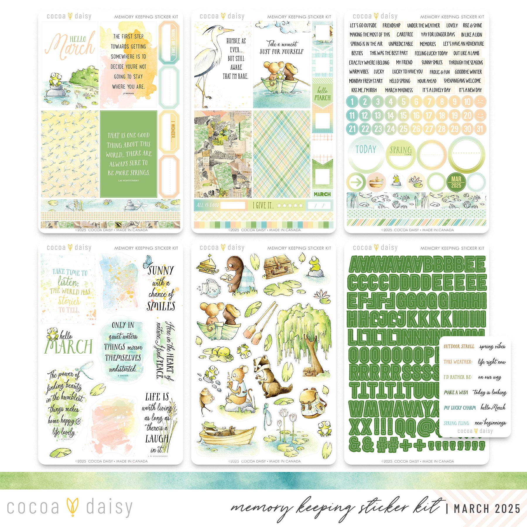 Willows Memory Keeping Sticker Kit - March 2025 – Cocoa Daisy