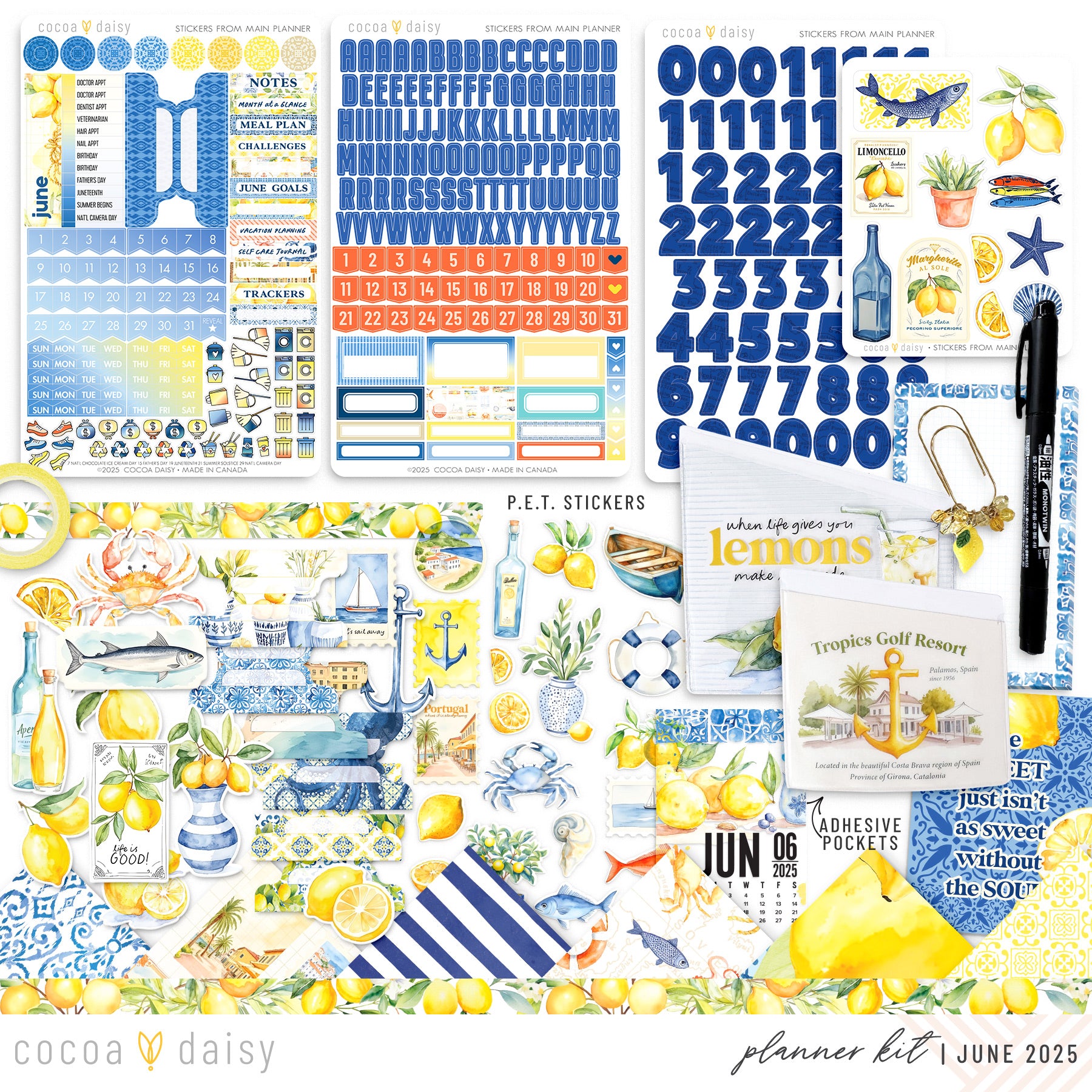 Mediterranean Muse Planner Kit - NO INSERTS - June 2025 – Cocoa Daisy