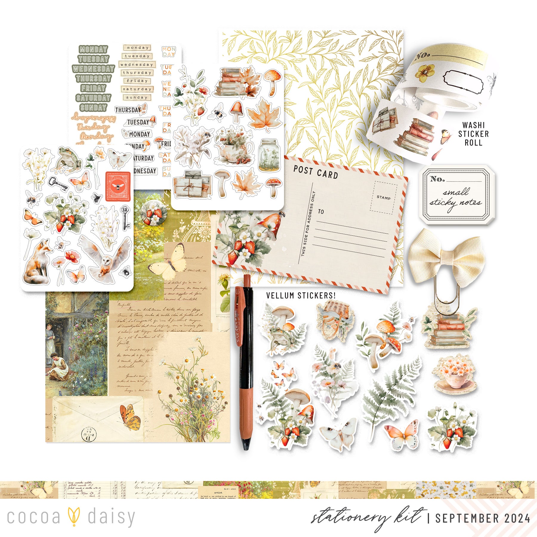 Little Bee Cottage Stationery Kit September 2024 – Cocoa Daisy