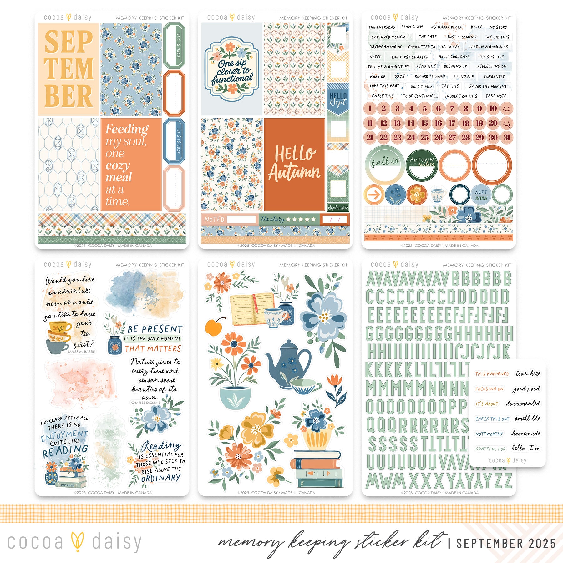 Chapters of September Memory Keeping Sticker Kit - September 2025 ...