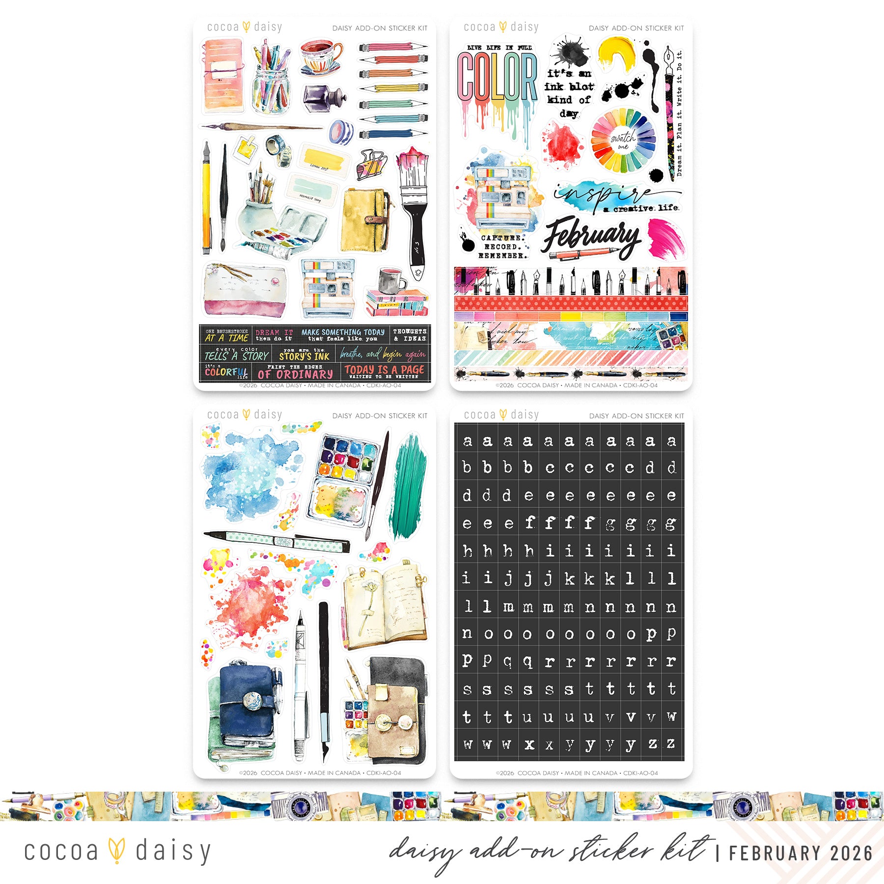 Inklings Daisy Add On Sticker Kit - February 2026 – Cocoa Daisy