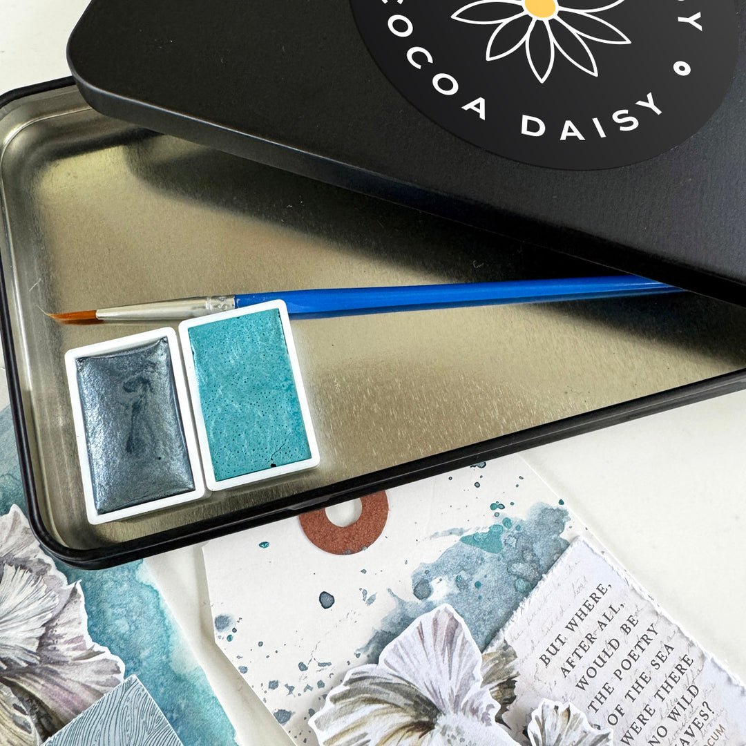 Cocoa Daisy Watercolor Palette Tin